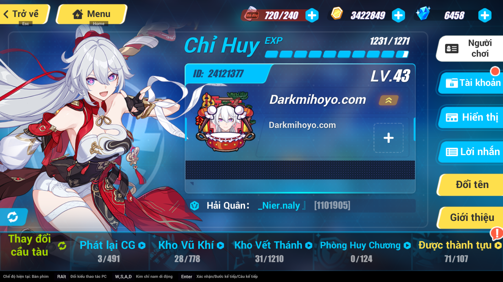 Acc Honkai Impact 3 ID 6511 - Shop acc Honkai impact 3, Honkai star ...