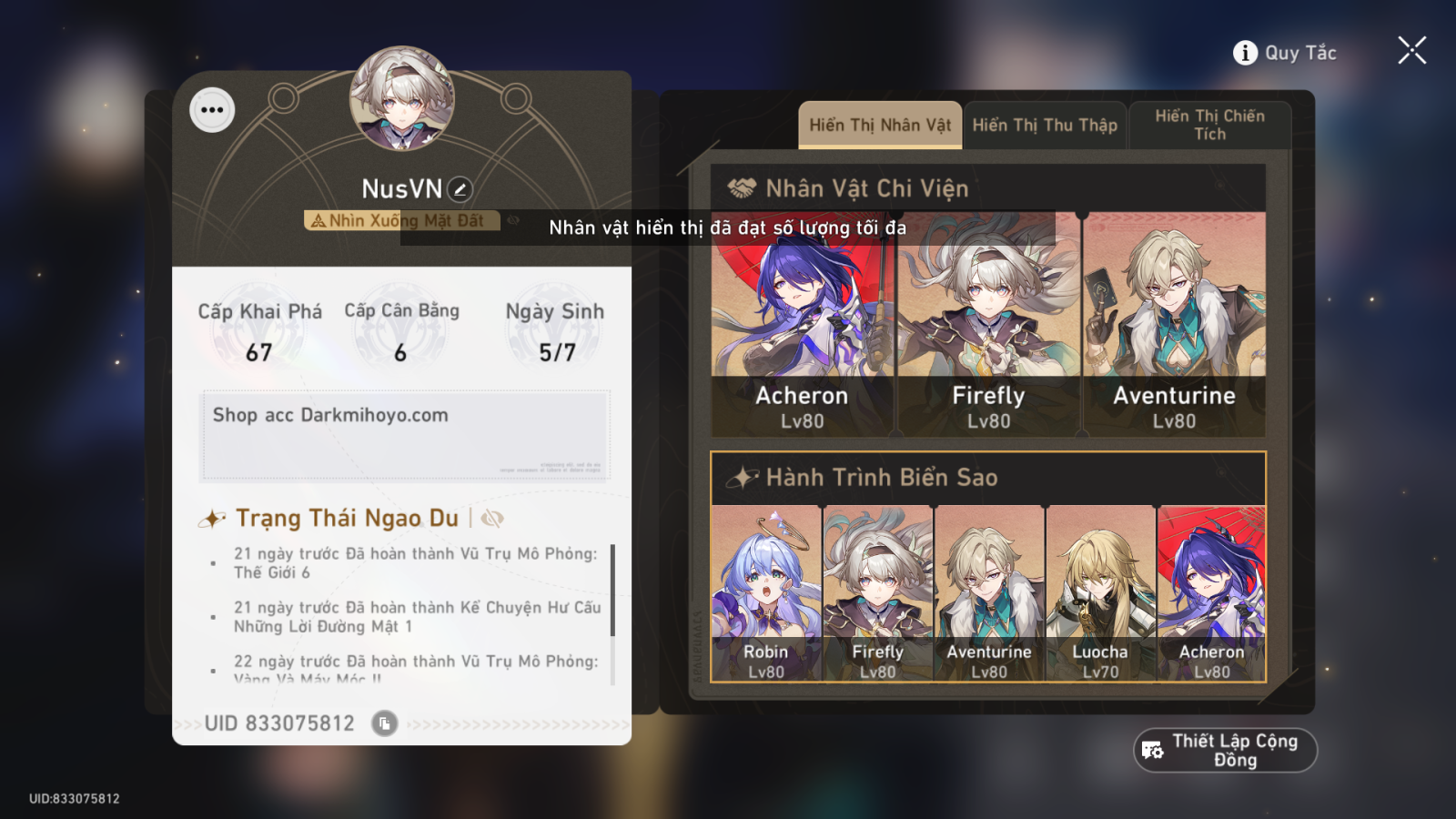 Acc Honkai Star Rail ID 4273 - Shop acc Honkai impact 3, Honkai star ...